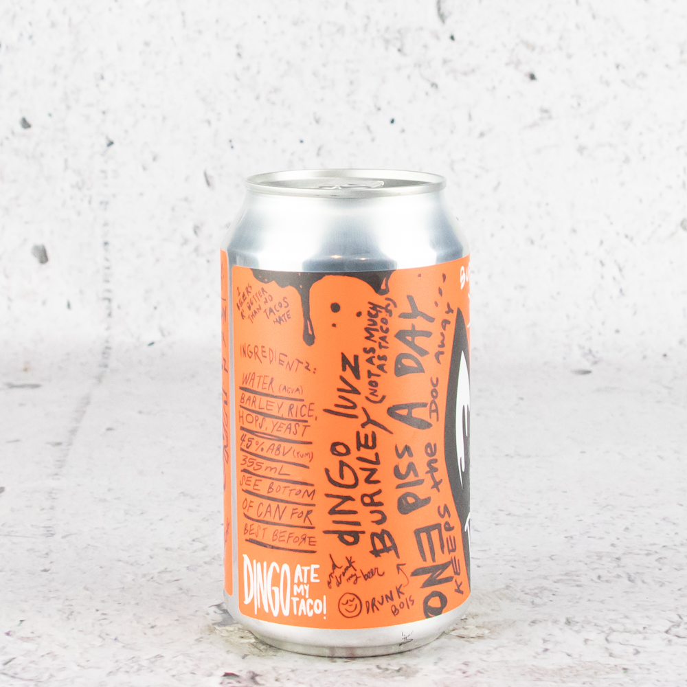Burnley Brewing X Dingo Ate My Taco Dog Piss Mexican Lager