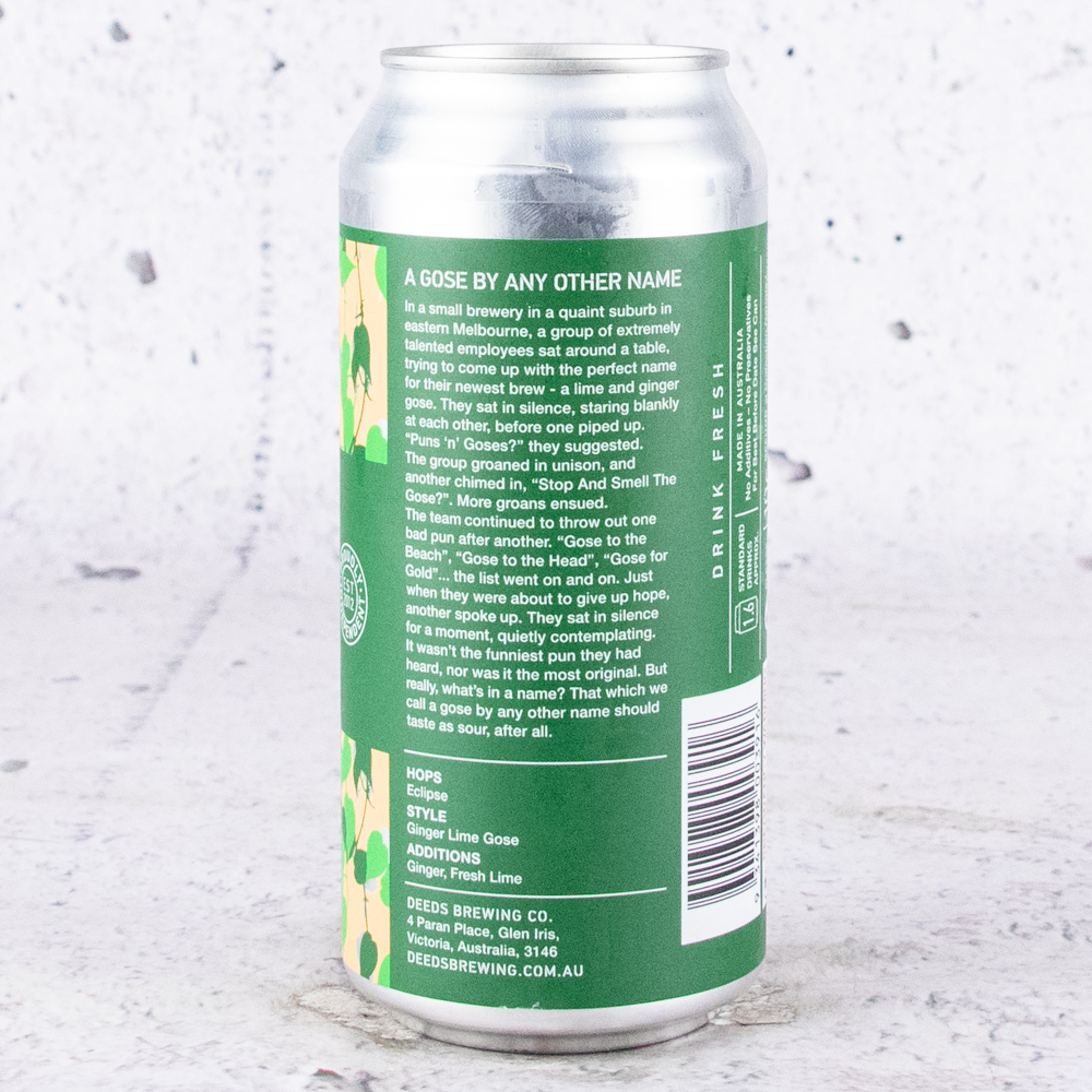 Deeds A Gose By Any Other Name Ginger Lime Gose