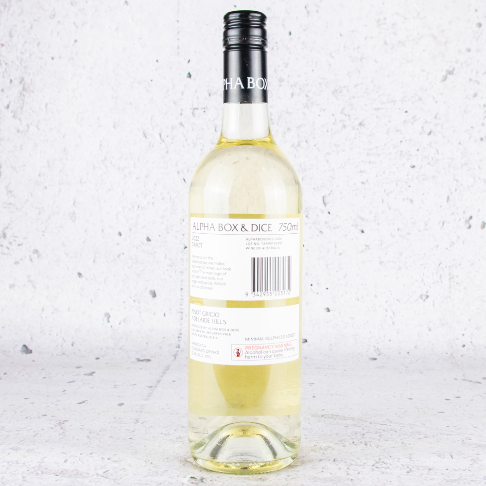 2022 Alpha Box & Dice Tarot Pinot Grigio